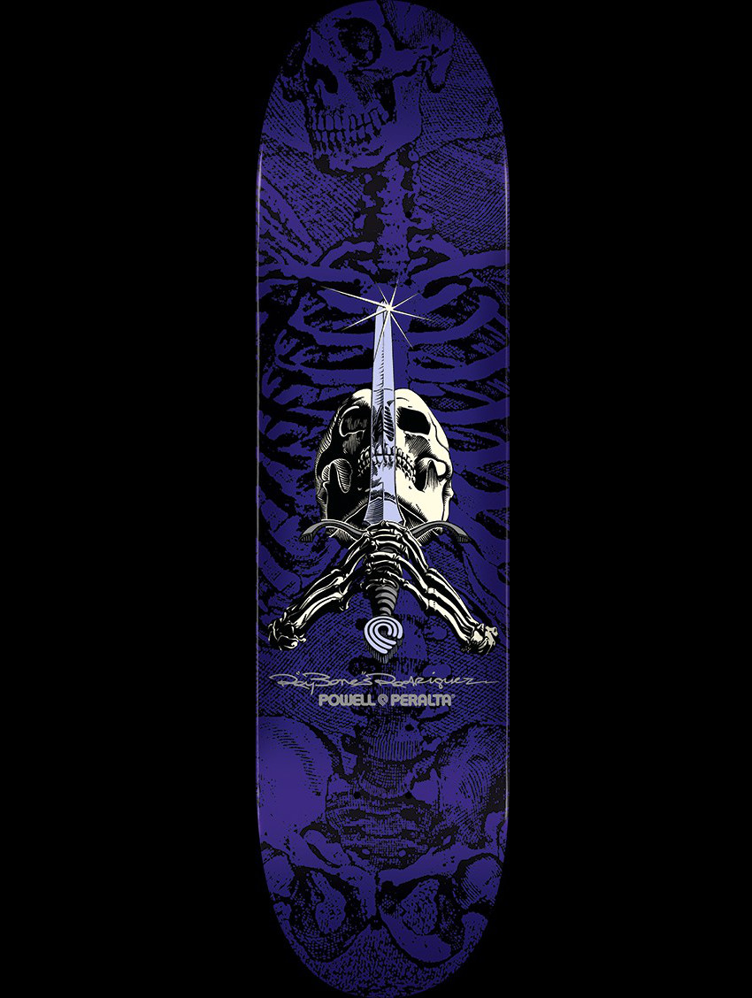 Tabla POWELL PERALTA - Ray Bones Rodríguez - Skull & Sword - Denim 8,5 ...
