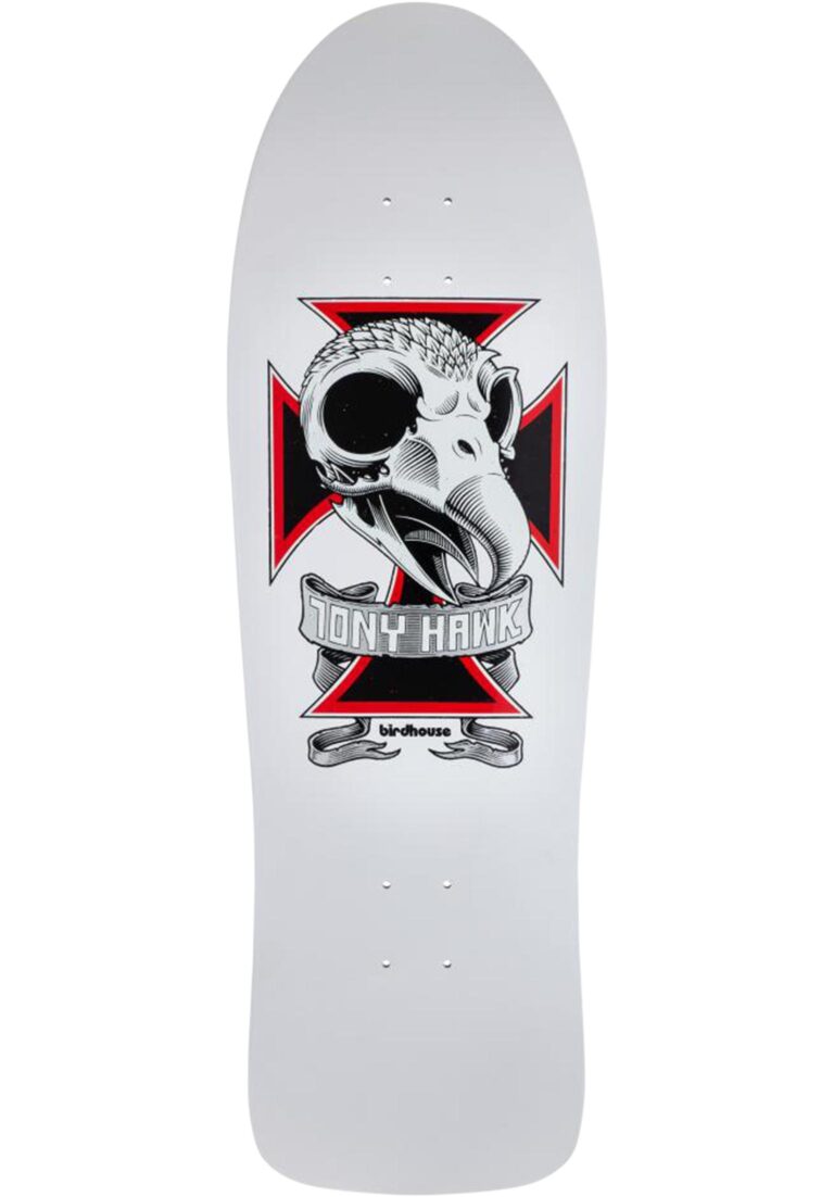 Tabla BIRDHOUSE - Tony Hawk Skull White 10.25" - BOIKOT