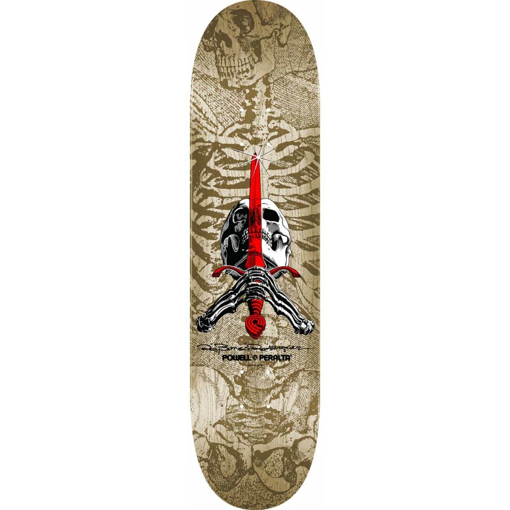 Tabla POWELL PERALTA - Rodriguez Skull & Sword Natural 9" - BOIKOT