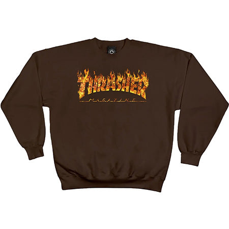 Sudadera THRASHER Magazine - Inferno - Chocolate - BOIKOT